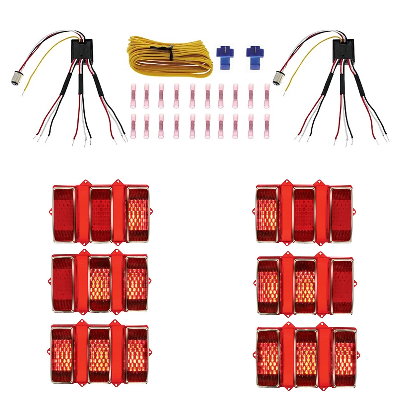 Universal Sequential LED Tail Brake Turn Signal Blinker Light Lamp ...