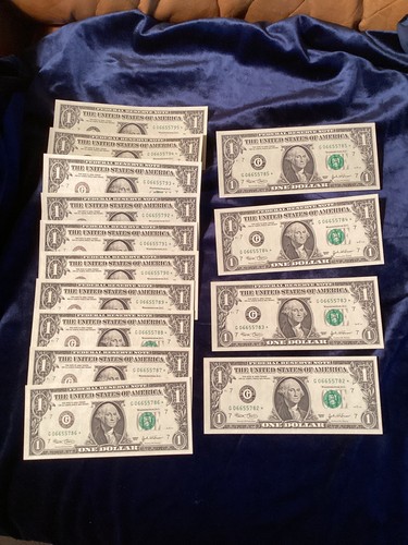 14 2003 Star Notes Consecutive Serial Numbers Uncirculated In My Photos ...