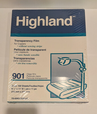 Highland Overhead Projection Transparency Film for Plain Paper Copier ...