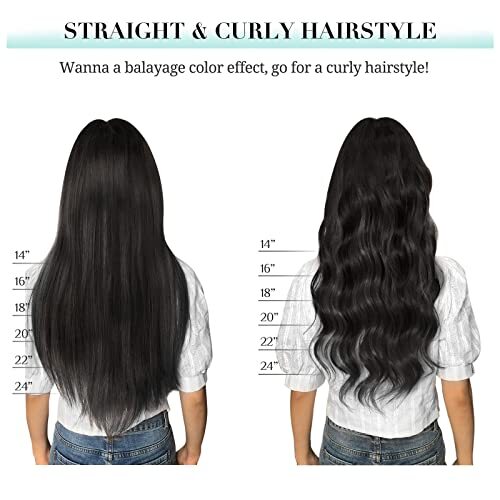 Clip in Hair Extensions Human Hair, 22 Inch-150g-9pcs O#1B Natural ...