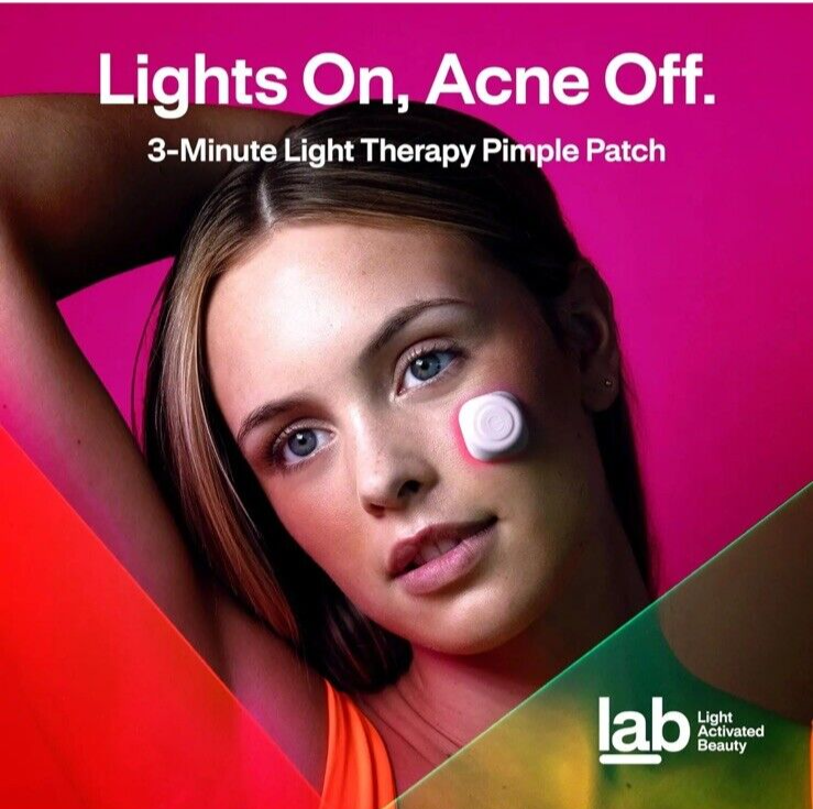 l.a.b Light Therapy Acne Patch, Single, LED Red and Blue Light ...