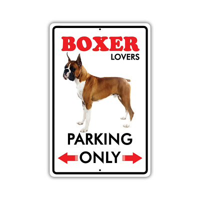 Boxer Lovers Parking Only Dog Owner Novelty Notice Aluminum Metal Sign ...