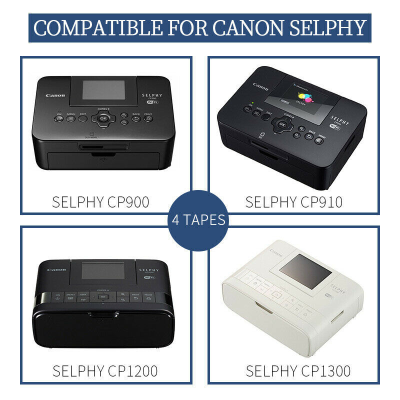 4PK KP-108IN INK Compatible for Canon Selphy CP1300 CP1200 CP1000 CP900 ...
