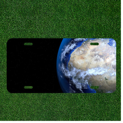Custom Personalized License Plate Auto Tag With Planet Earth Add Names ...