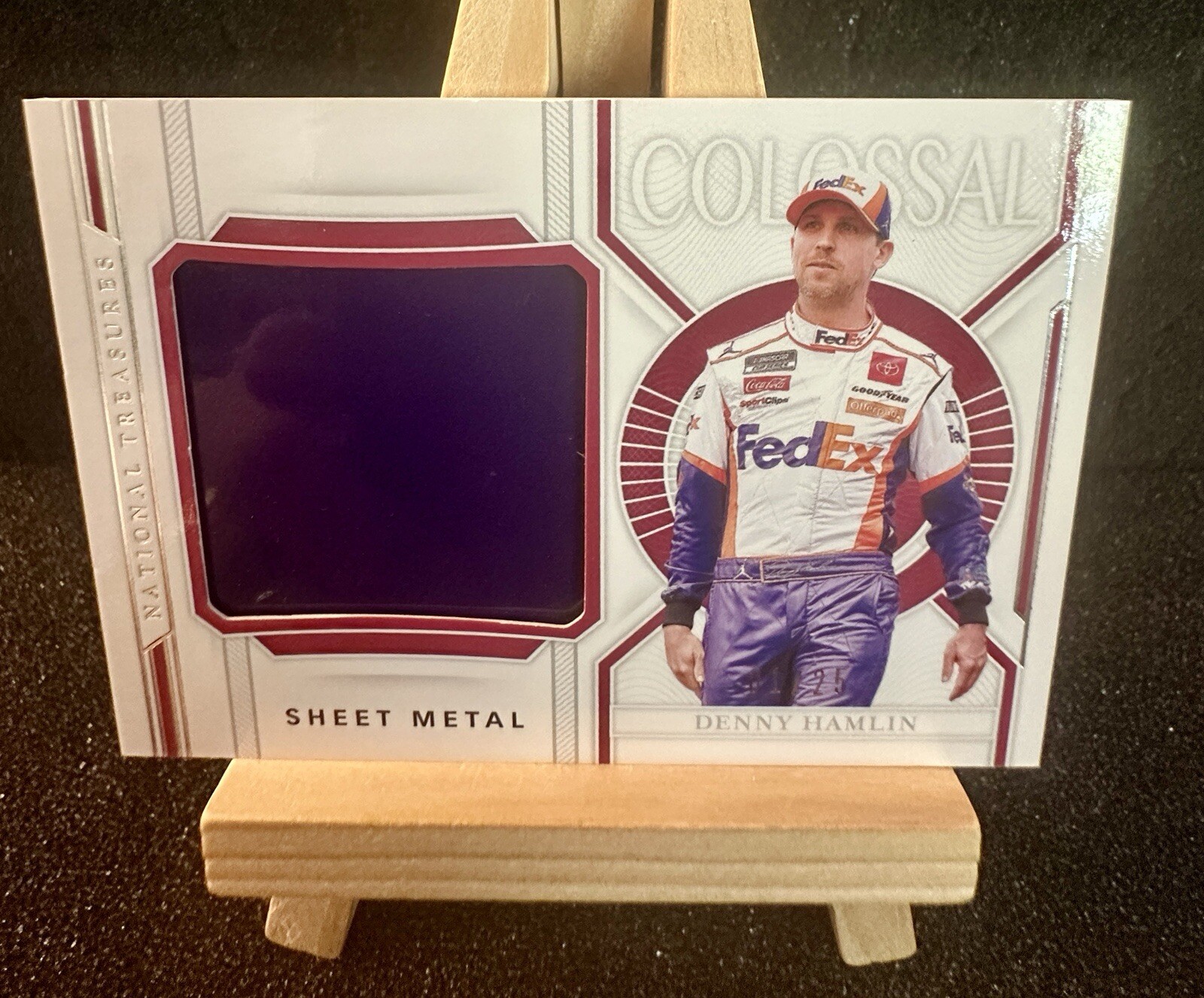 2021 Panini National Treasures Denny Hamlin Colossal Sheet Metal 1/25 ...