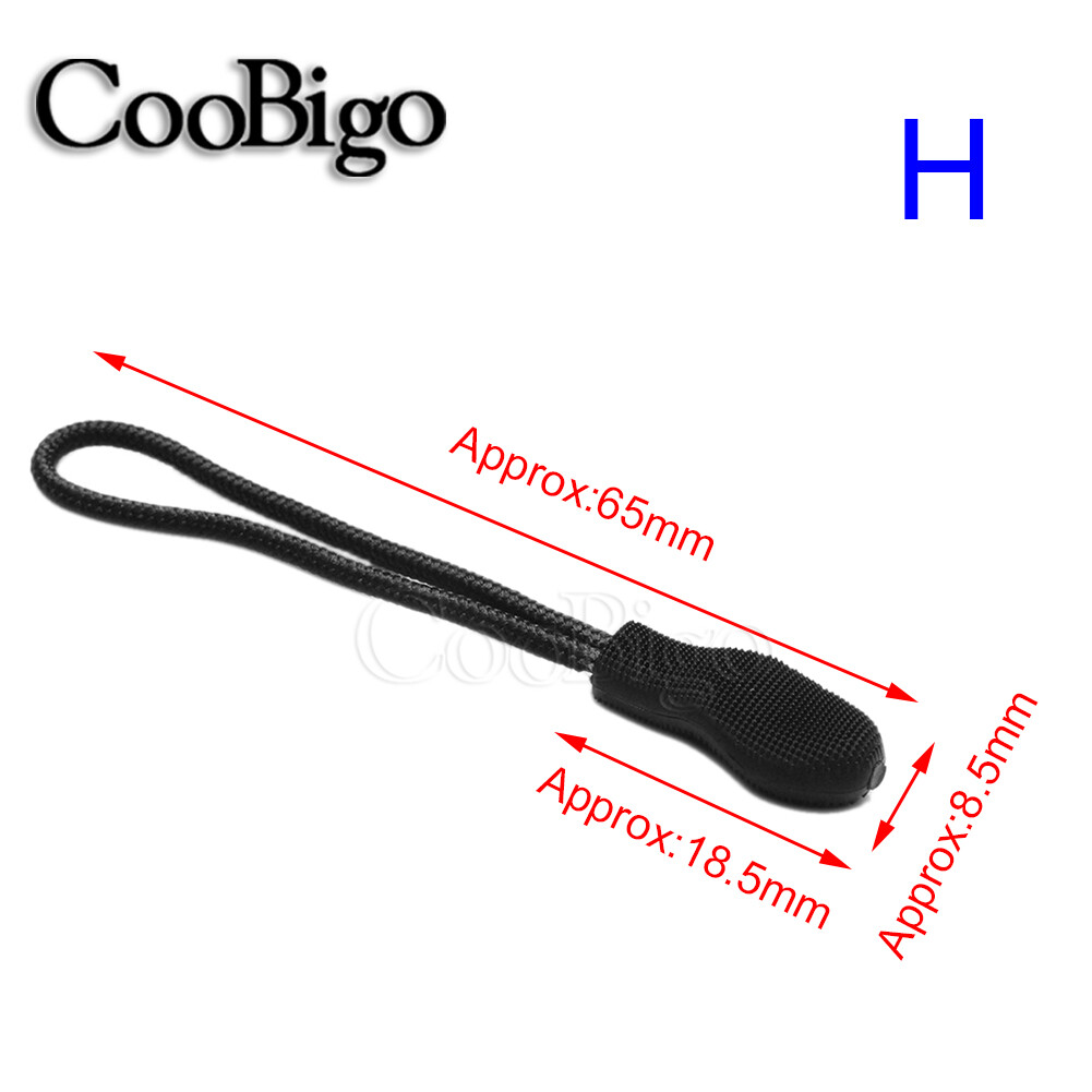 Zipper Pull Slider Rope Cord for Outdoor Camping Windbreaker Backpack ...