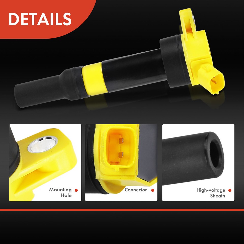 4x Yellow Ignition Coil for Kia Forte Forte5 Rondo Soul Hyundai Elantra ...