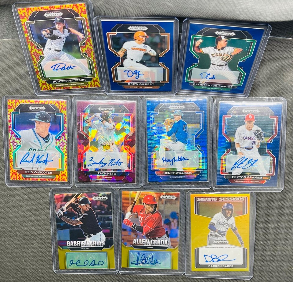 2022 Prizm draft picks baseball 100+ Autographs 40#’d cards & more | eBay