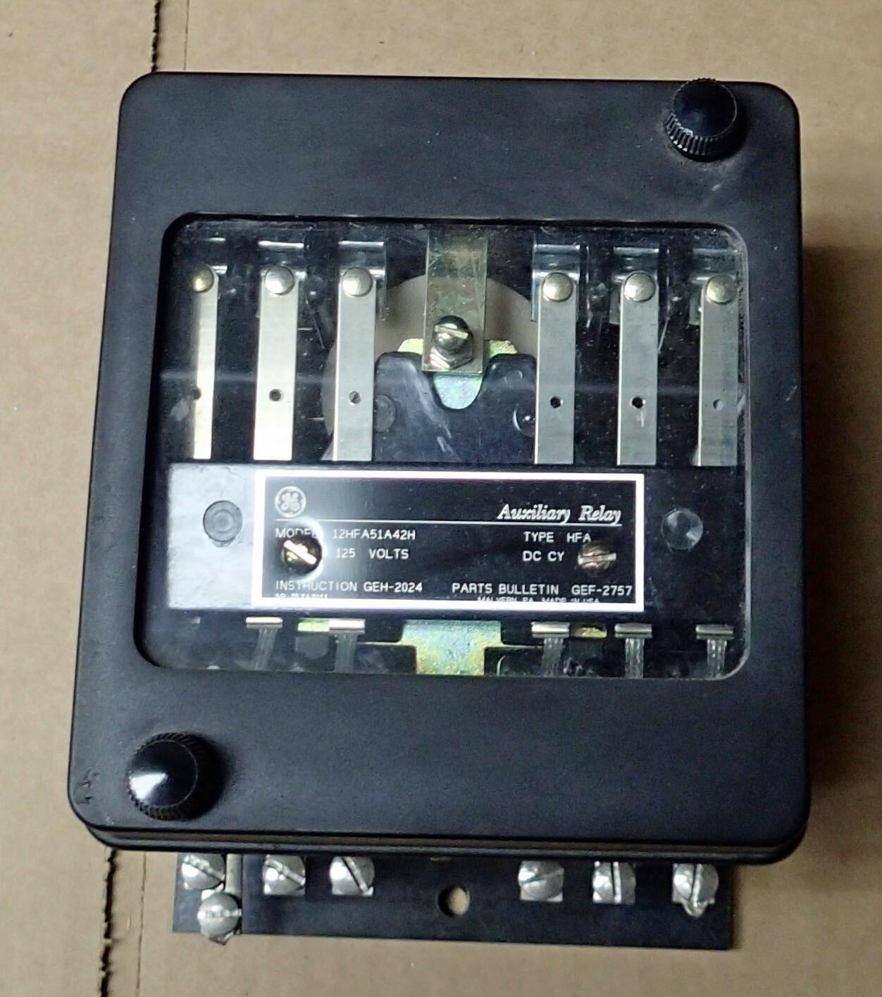 GE GENERAL ELECTRIC 12HFA51A42H AUX RELAY W/SELF-RESET | eBay