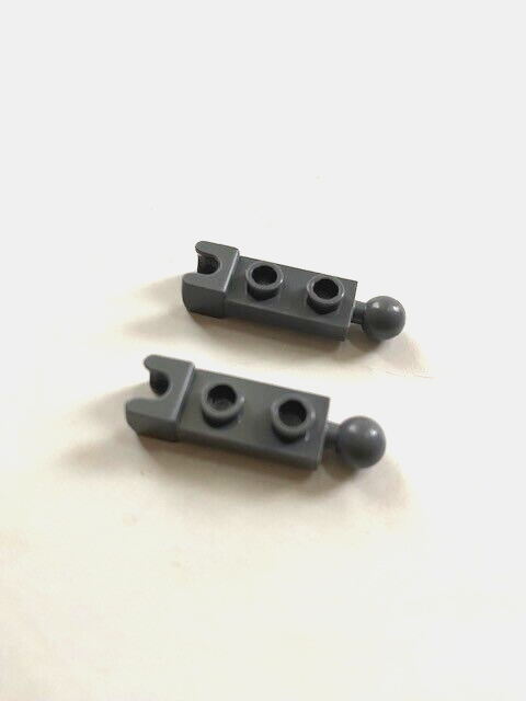 LEGO Parts: 1x2 Plate w/ Tow Ball & Socket, Dark Bl Gray, Prt# 14419 ...