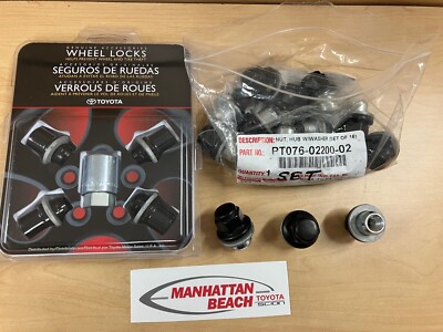 2023-2025 GR COROLLA ALLOY WHEEL LOCK & LUG NUT SET BLACK PVD GENUINE ...