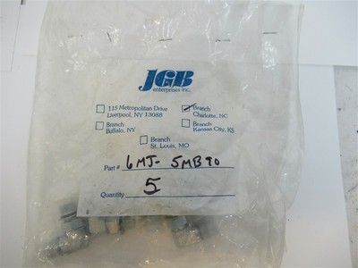 JGB, 6MJ-5MB90, 9/16-18"Male JICx1/2-20"Male ORB 90 Degree Elbow (Bag 5 ...