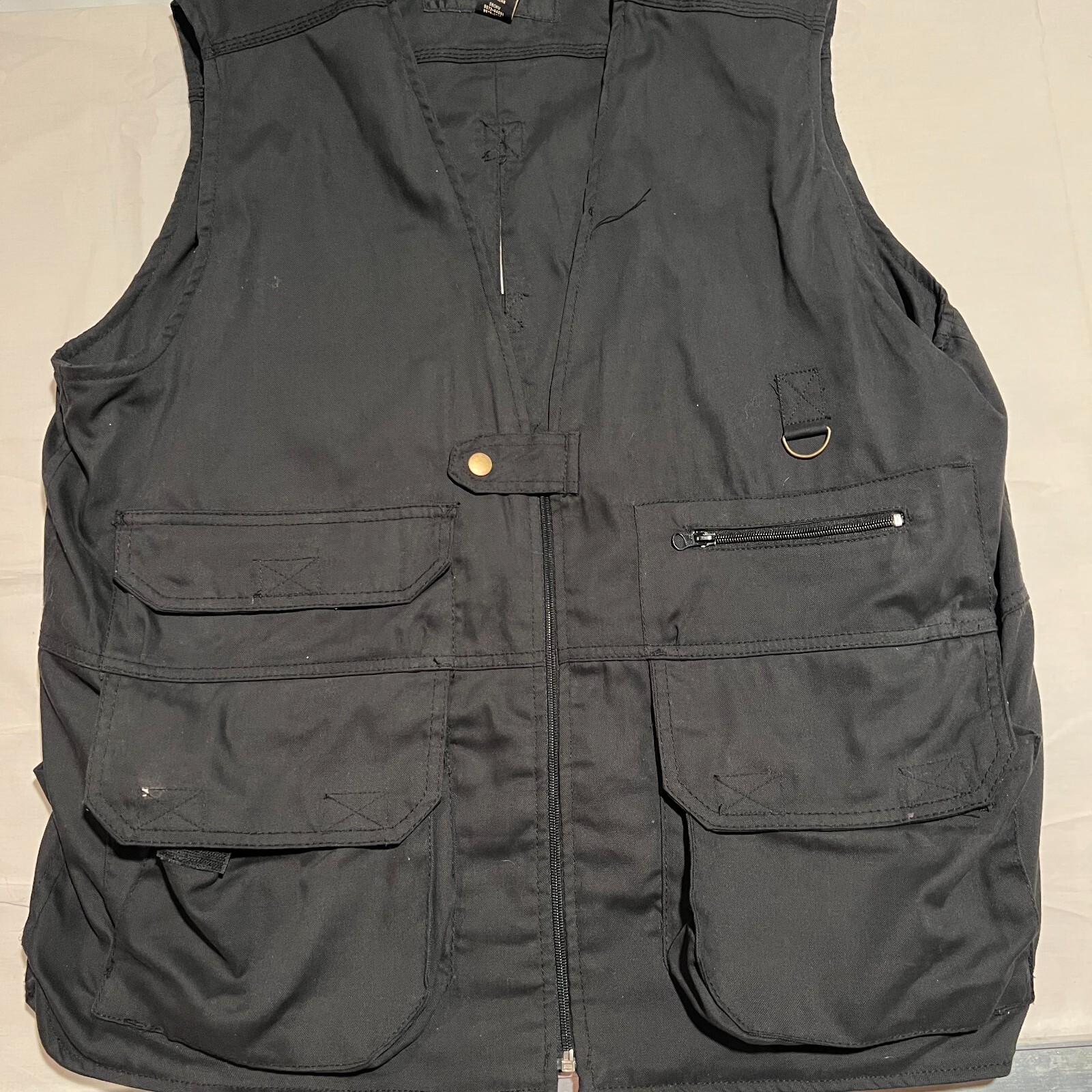 Mens Gray Range Sleeveless Pocket Full Zip Outdoor Tactical Trap Vest ...