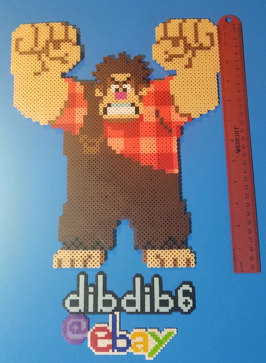 Wreck it Ralph perler wall art rave kandi edm edc sprite hama plur bead ...