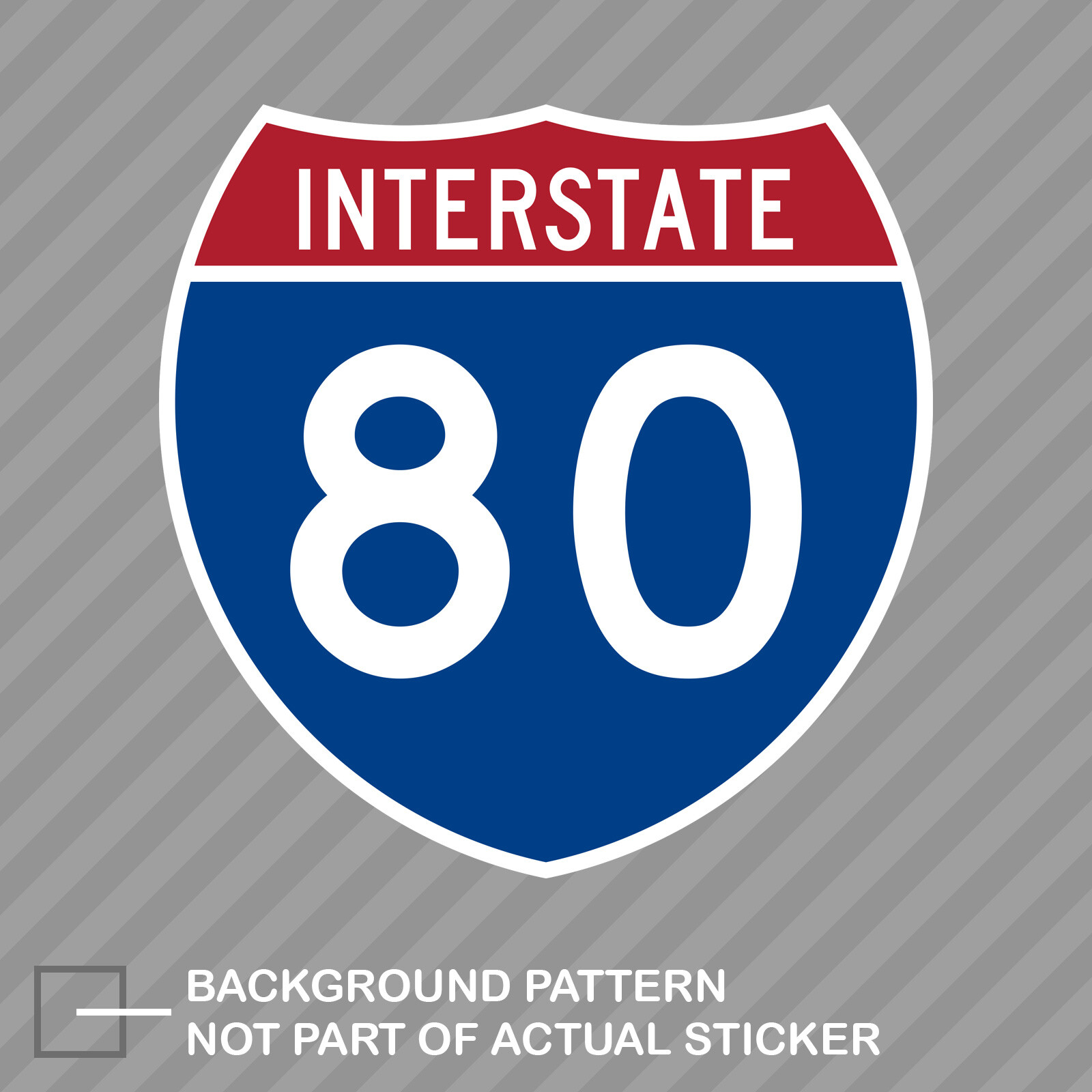 I-80 Interstate 80 Sign Sticker Decal Vinyl interstate highway freeway ...
