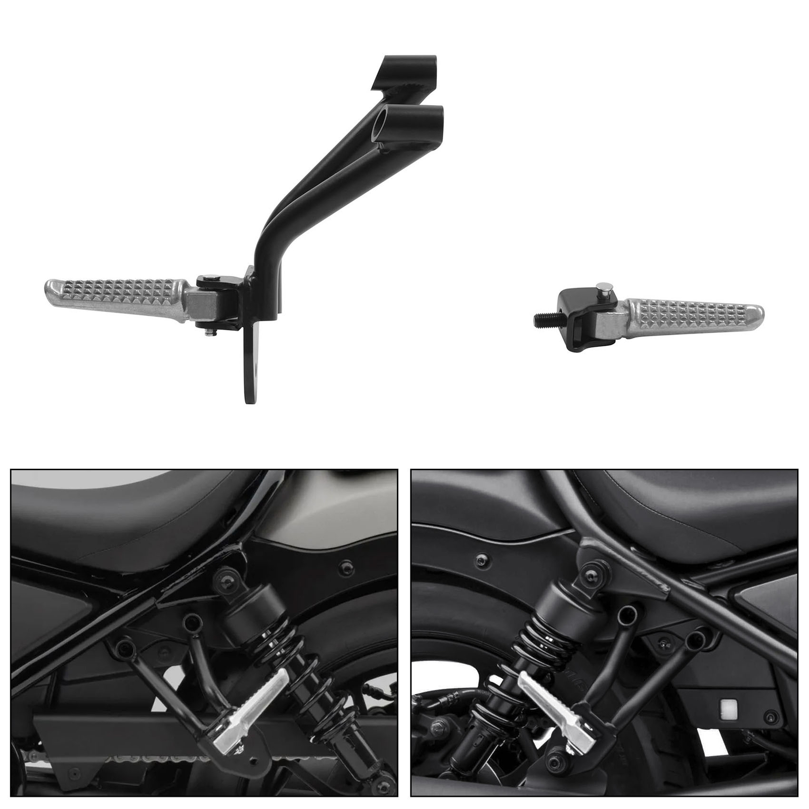 Rear Passenger Foot Pegs Fit For Honda Rebel CMX300 CMX500 2017-2024 21 ...