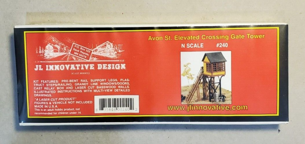 JL Innovative #240 - N Scale - Elevated Crossing Gate Tower / Avon St ...
