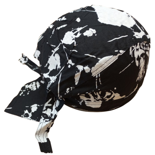 Durag Skull Cap Head Wrap Biker Motorcycle Du Do Black Bandana Paisley ...