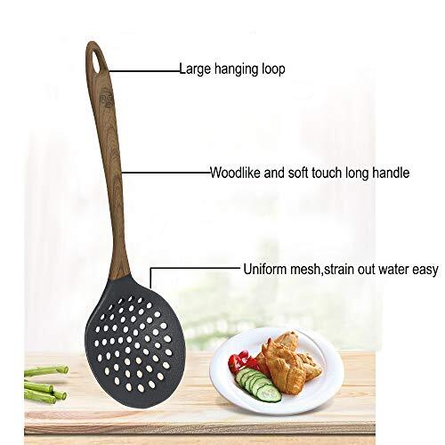 Skimmer Slotted Spoon With Woodlike Soft Touch Handleskimmer Spatula ...