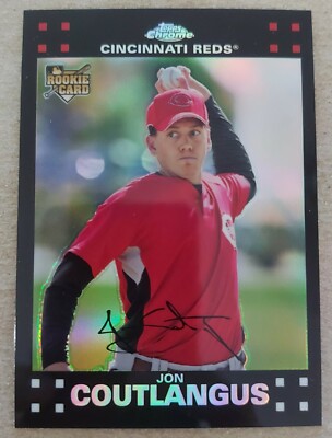 2007 Topps Chrome JON COUTLANGUS #309 Rookie Refractor RC Cincinnati ...