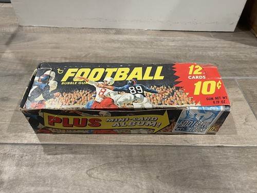 1969 TOPPS FOOTBALL WAX BOX ORIGINAL STORE DISPLAY VINTAGE SUPER SHAPE ...