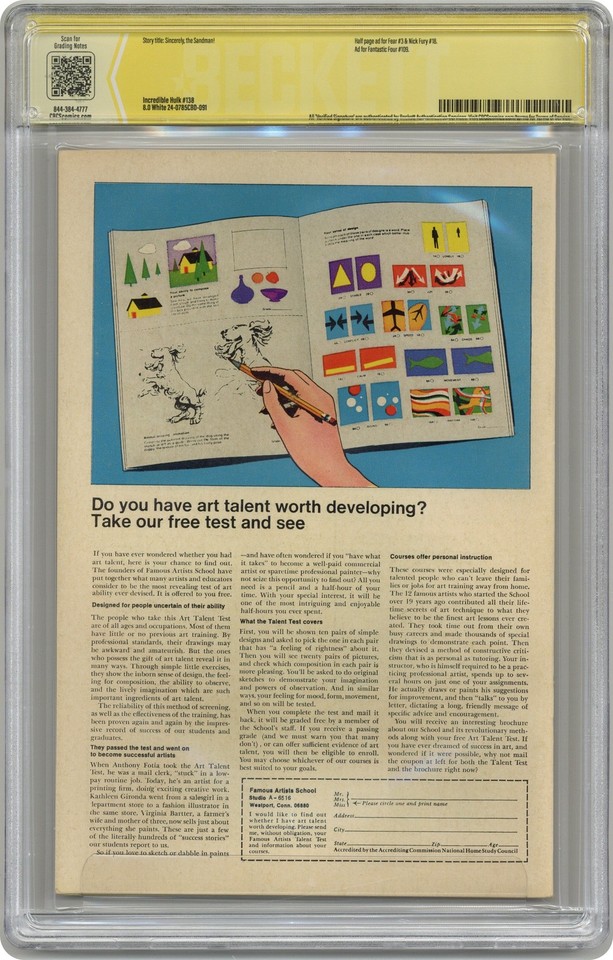 Incredible Hulk #138 CBCS 8.0 SS Thomas/Ferrigno 1971 | eBay