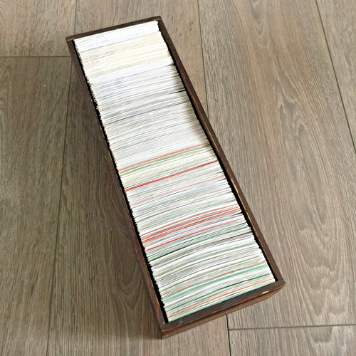 US STAMPS SC# 63 to 1259 Wood box w/100's of #102 Cards USED & MINT CV ...