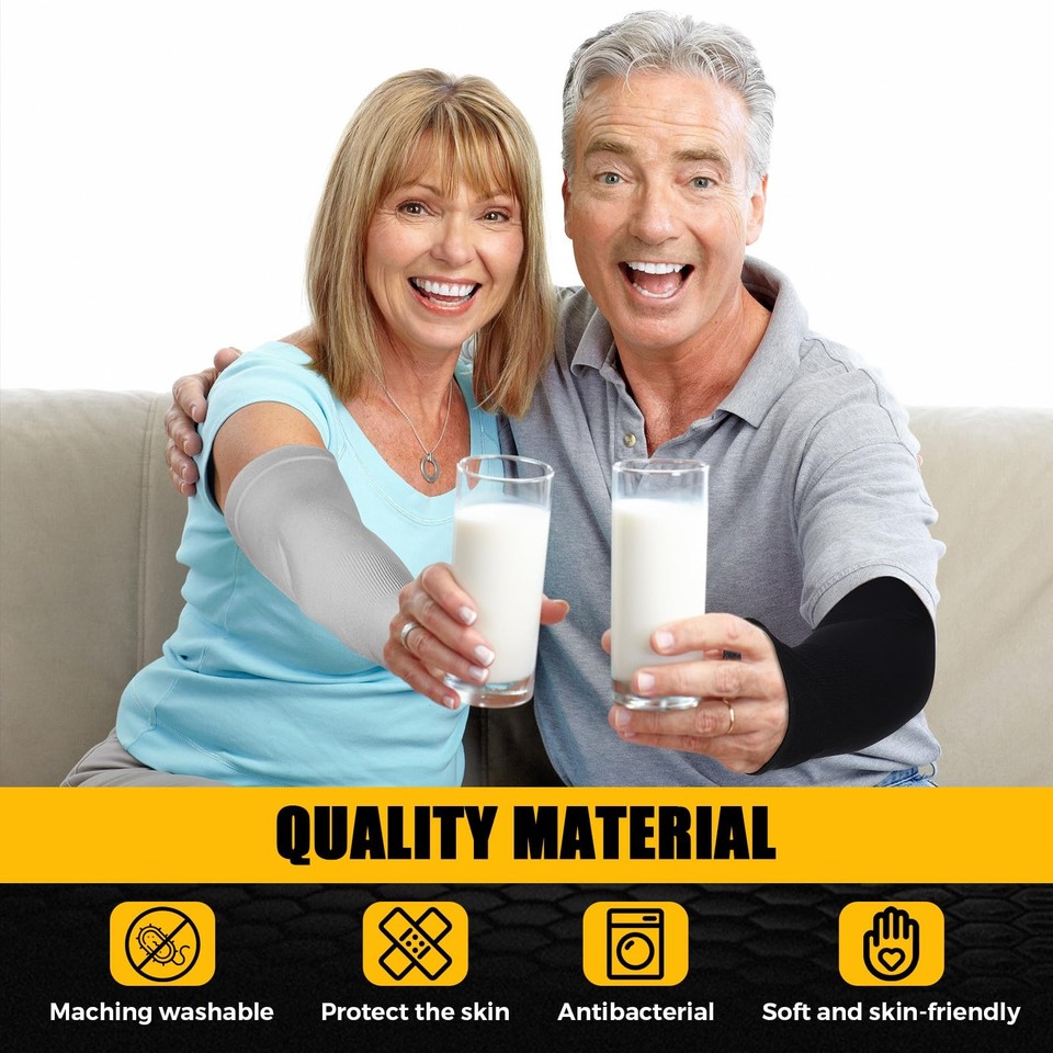 4 Pairs Protective Arm Sleeve for Thin Skin Elderly Skin Protector ...