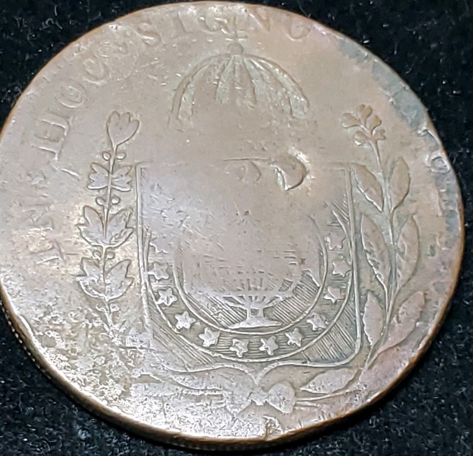 1835 BRAZIL 40 REIS - COUNTERSTAMPED 182x 80 REIS - Rare Coin | eBay