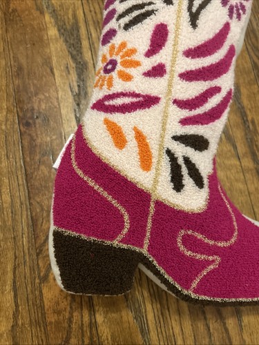 Isaac Mizrahi Large Cowboy Boot Cushion Pillow 20x12” | eBay