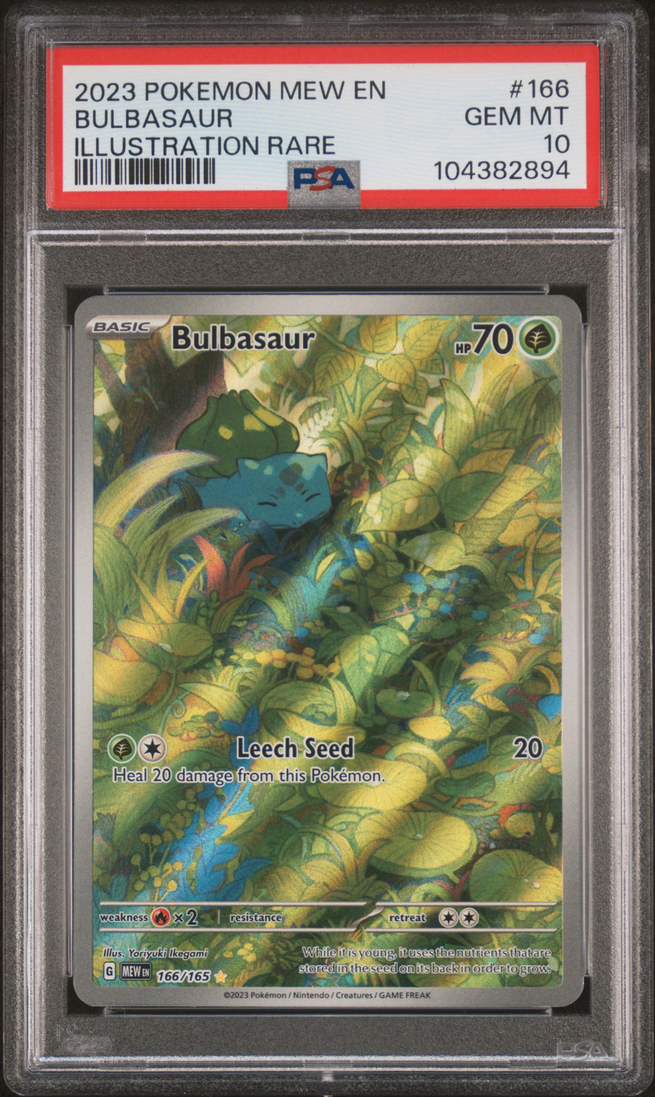 Bulbasaur 2023 Scarlet & Violet: 151 #166/165 Illustration Rare Price ...