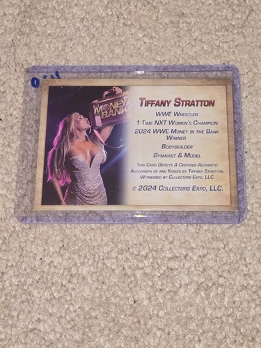 Tiffany Stratton Signed Kiss Card Wrestler WWE Collectors Expo Champion ...
