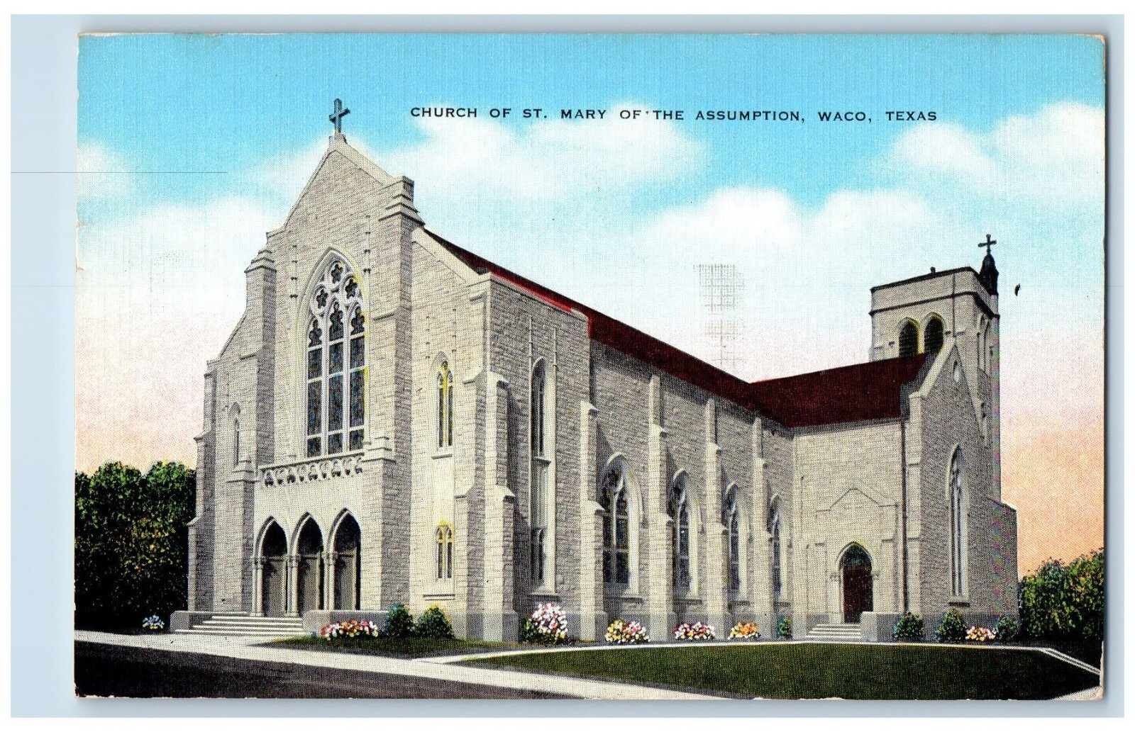 1955 Church Of St. Mary Of The Assumption Waco Texas TX Posted Vintage ...