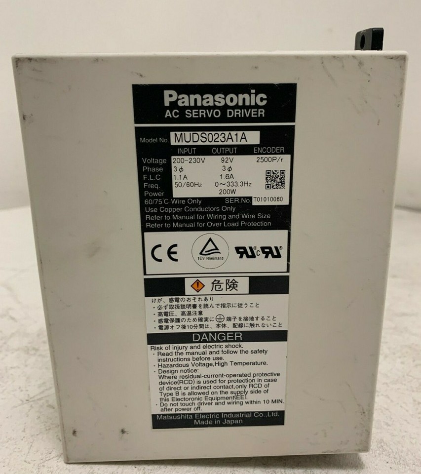 Panasonic MUDS 023A1A Servo Drive 200V 200W | eBay