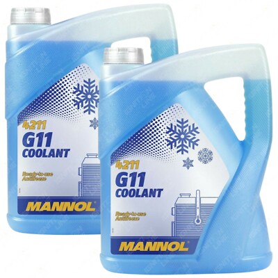 2 x MANNOL G11 Blue Antifreeze Coolant Ready To Use (-30 C) 5 Litre | eBay