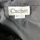 VTG Cachet Women's Black Satin Rhinestone Evening Dress Gown Sz 8 ...