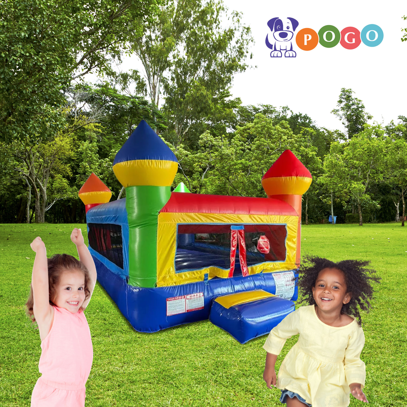Commercial Inflatable Bounce House Rainbow Indoor Outdoor Castle with ...