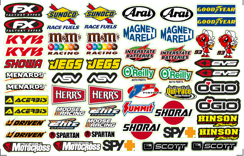 110 + Racing Decals Stickers Drag Race Nascar High Quality Vinyl FREE ...