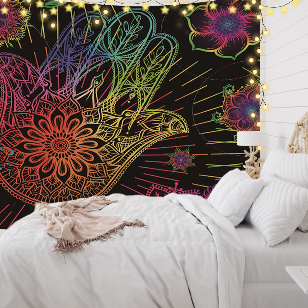 Abstract Datura Polyester Printing Tapestry Washable for Decoration ...