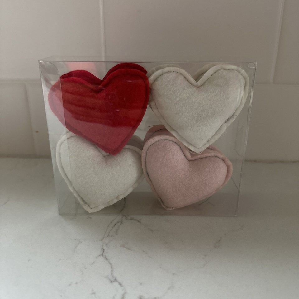 Target Spritz Felt Fabric Filler Hearts Home Decor (8 Pack, White/Red ...