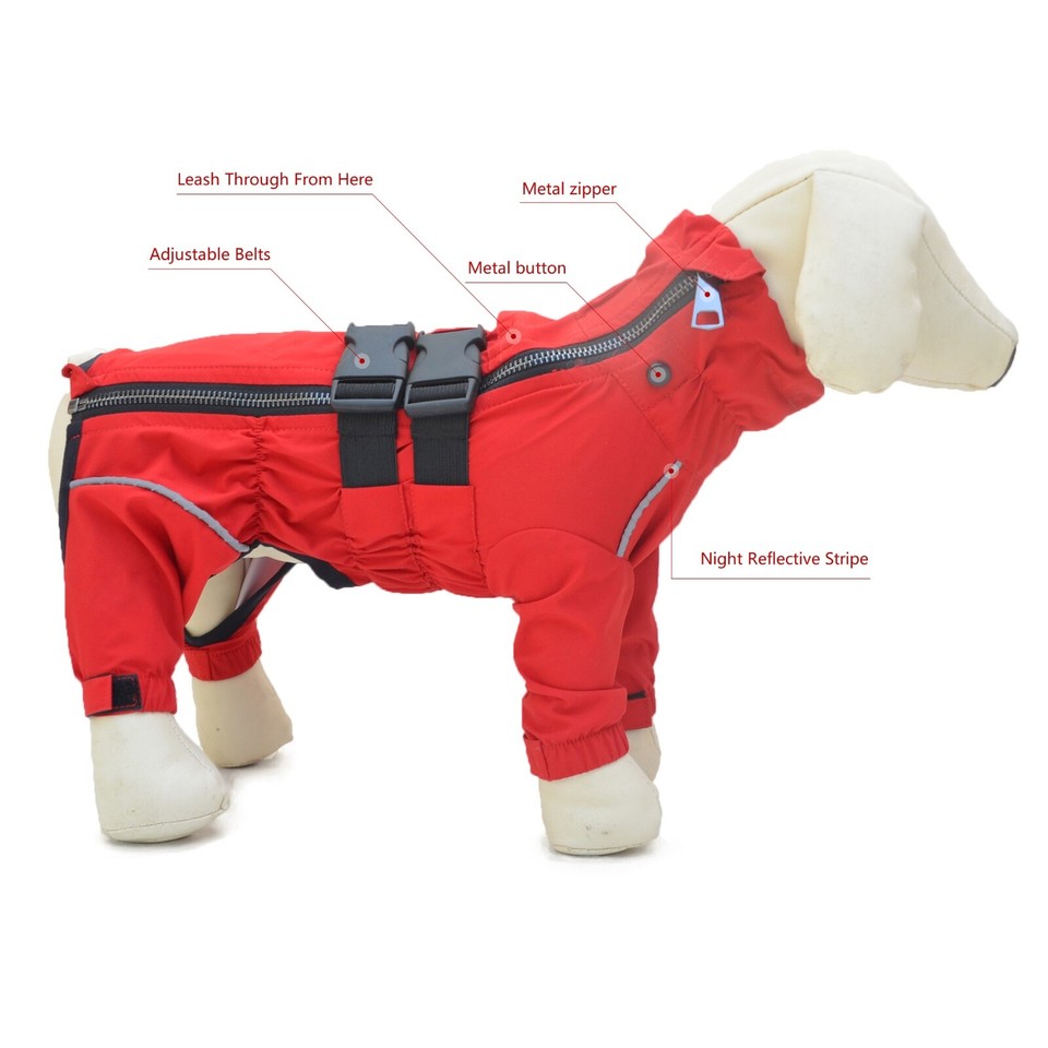 Dogs Waterproof Jacket, Lightweight Dog Raincoat, Windproof Snow-Proof ...