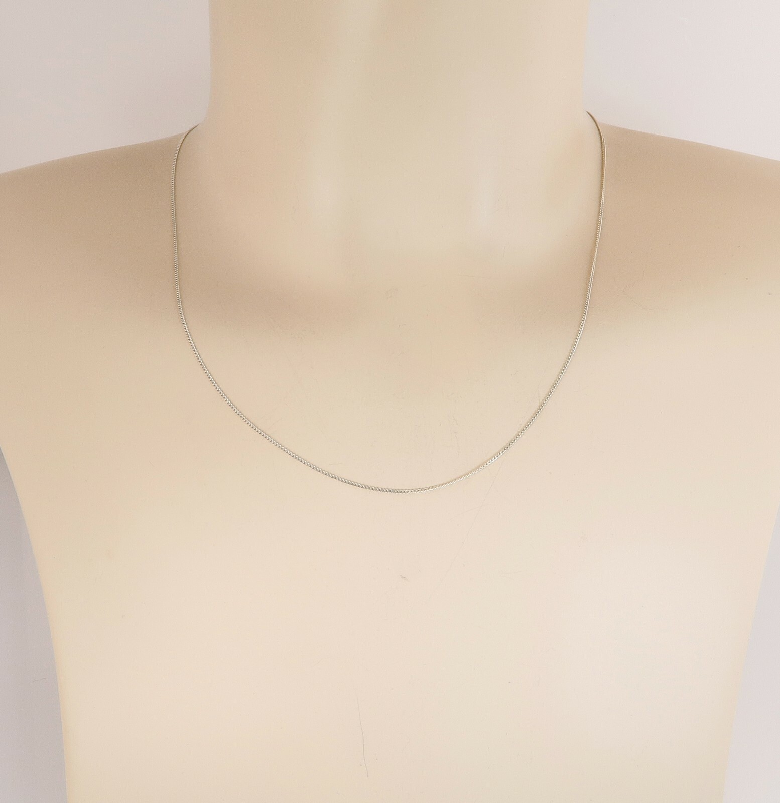 925 Sterling Silver 18" Trace Chain Necklace 1.2g Spring Clasp | eBay