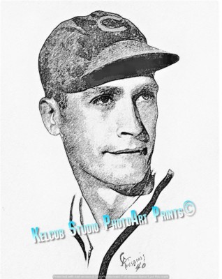 Curt Davis Chicago Cubs All-Star Pitcher Graphite Art Print Signed 1940 ...