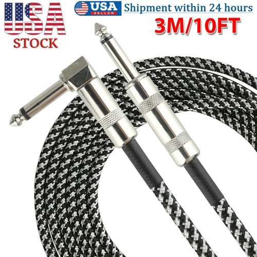 10ft Premium Electric Guitar Bass Cable Musical Instrument AMP Lead ...