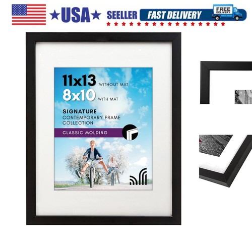 11x13 Picture Frame with Shatter-Resistant Glass - Use as 8x10 Frame ...