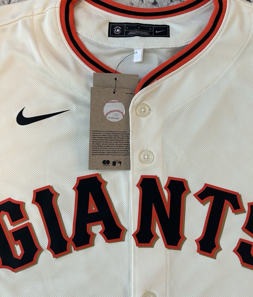 Nike Authentic San Francisco Giants Cream MLB Baseball Jersey Men's Sz ...