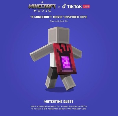 Minecraft Menace Cape (TikTok Drop) (Java And Bedrock) (fast Delivery) | eBay