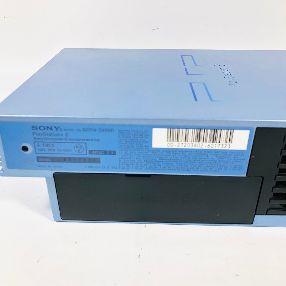 [Excellent+] Sony PlayStation 2 PS2 Aqua Blue Console only SCPH 39000 ...