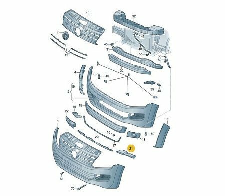 VOLKSWAGEN AMAROK 2H FRONT BUMPER LEFT SPOILER 2HH8059039B9 2015 NO ...