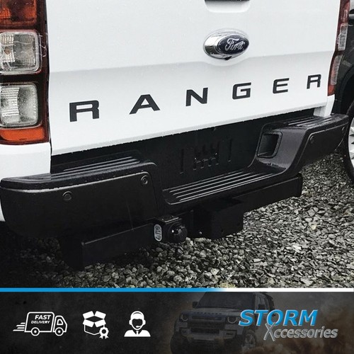 REPLACEMENT REAR BUMPER WITH SENSOR HOLES - BLACK FOR 2019-2022 FORD ...
